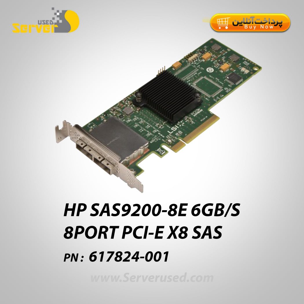 کارت کنترلر Hp Sas9200 8e 6gb S 8port Pci E X8 Sas سرور استوک و سرور